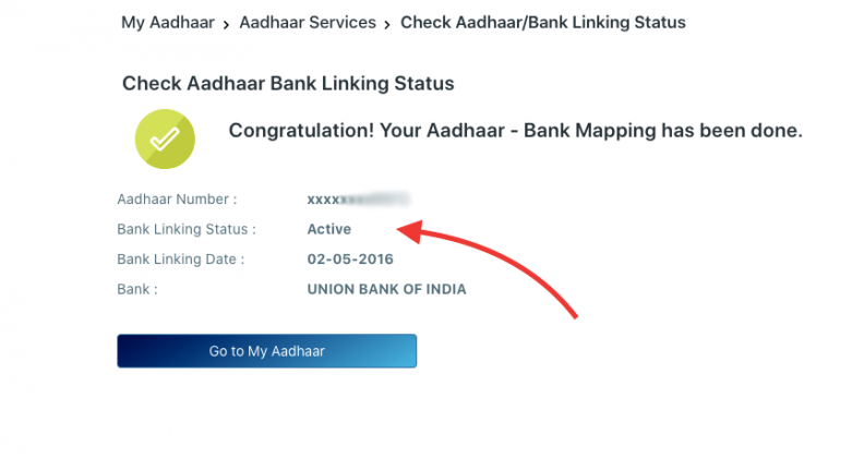 Aadhaar Bank account linking status कैसे चेक करें? (2024)